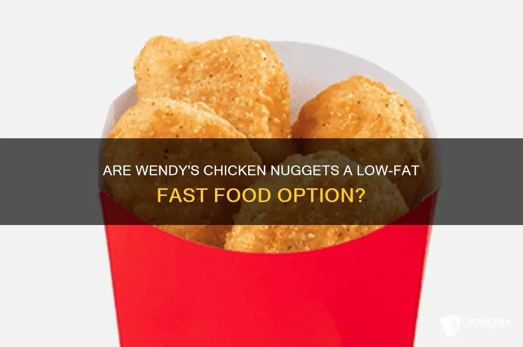 Are Wendy's Chicken Nuggets A Low-Fat Fast Food Option? | CyChicken