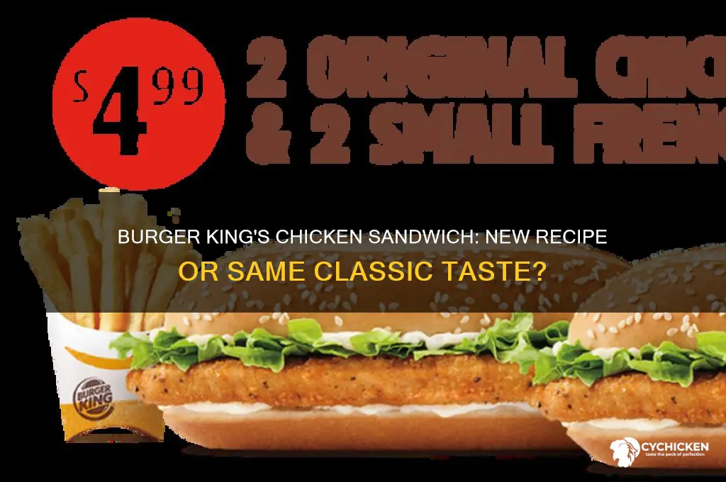 Burger King's Chicken Sandwich: New Recipe Or Same Classic Taste ...