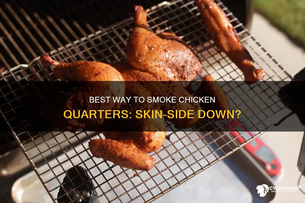 Best Way To Smoke Chicken Quarters: Skin-Side Down? | CyChicken