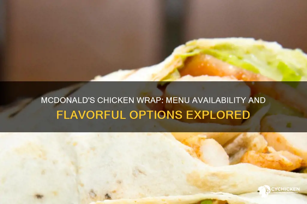 Mcdonald's Chicken Wrap: Menu Availability And Flavorful Options ...