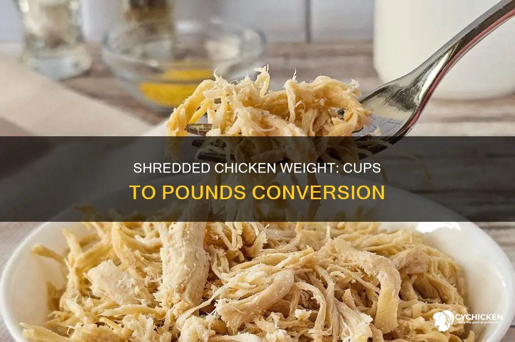 Shredded Chicken Weight: Cups To Pounds Conversion | CyChicken