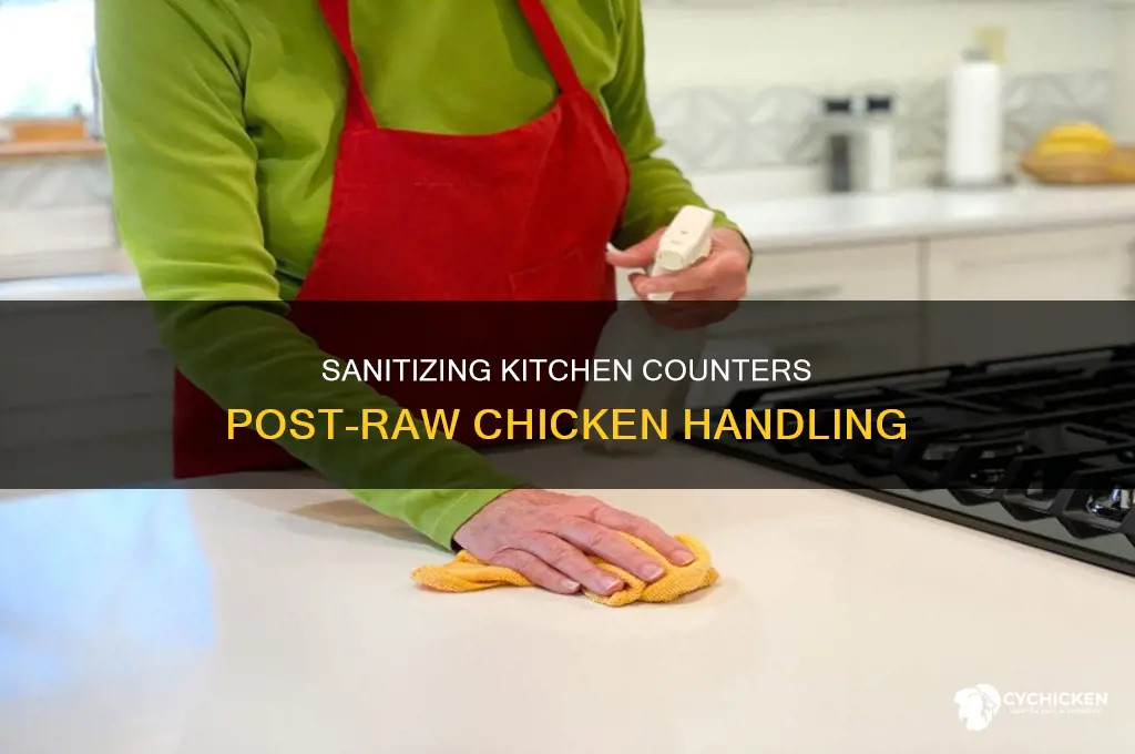 Sanitizing Kitchen Counters Post-Raw Chicken Handling | CyChicken