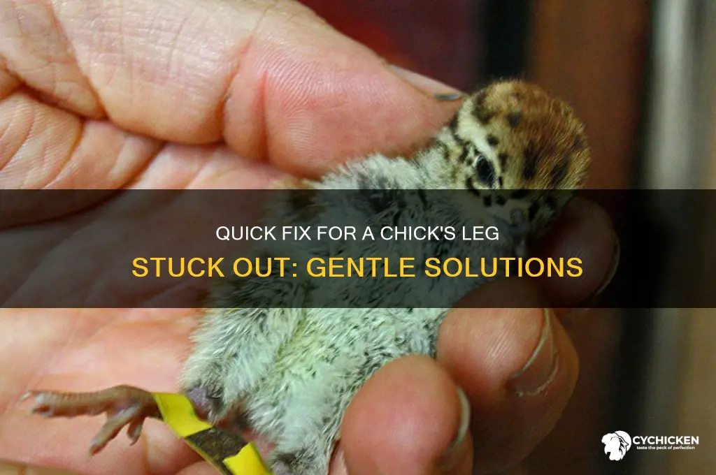 Quick Fix For A Chick's Leg Stuck Out: Gentle Solutions | CyChicken