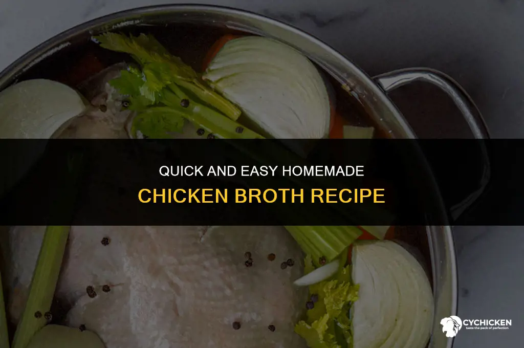 Quick And Easy Homemade Chicken Broth Recipe | CyChicken