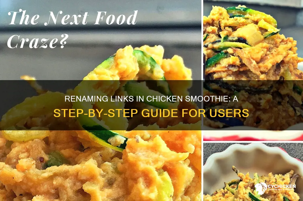 Renaming Links In Chicken Smoothie: A Step-By-Step Guide For Users ...