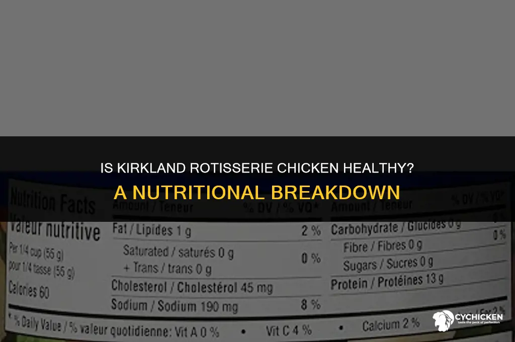 Kirkland Rotisserie Chicken Nutrition