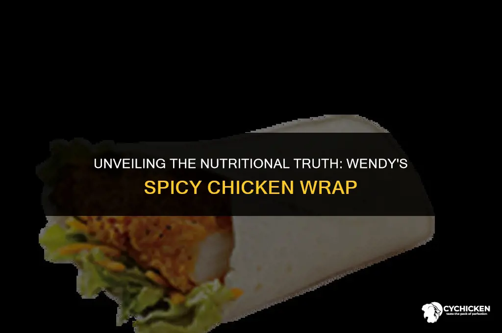 Unveiling The Nutritional Truth: Wendy's Spicy Chicken Wrap | CyChicken