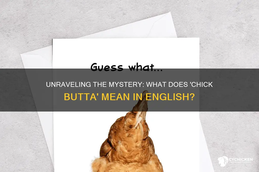 Unraveling The Mystery: What Does 'Chick Butta' Mean In English ...