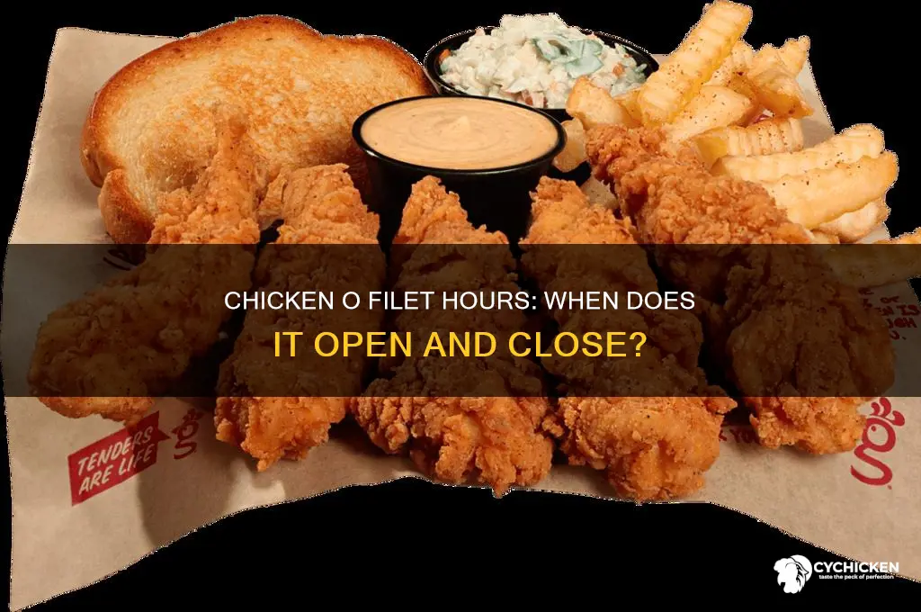 Chicken O Filet Hours: When Does It Open And Close? | CyChicken