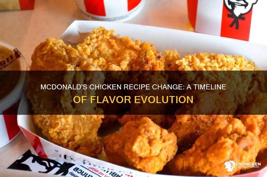 Mcdonald's Chicken Recipe Change: A Timeline Of Flavor Evolution ...