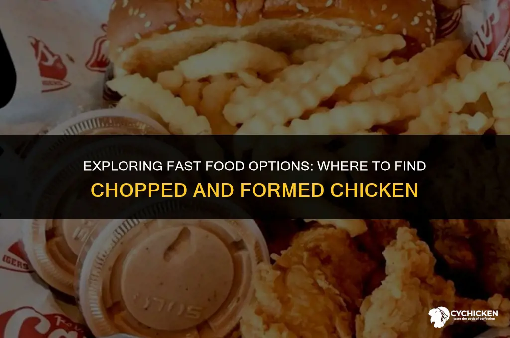 Exploring Fast Food Options: Where To Find Chopped And Formed Chicken ...